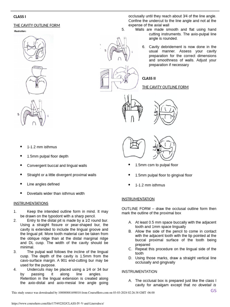 CLASS IV V and Liners | PDF