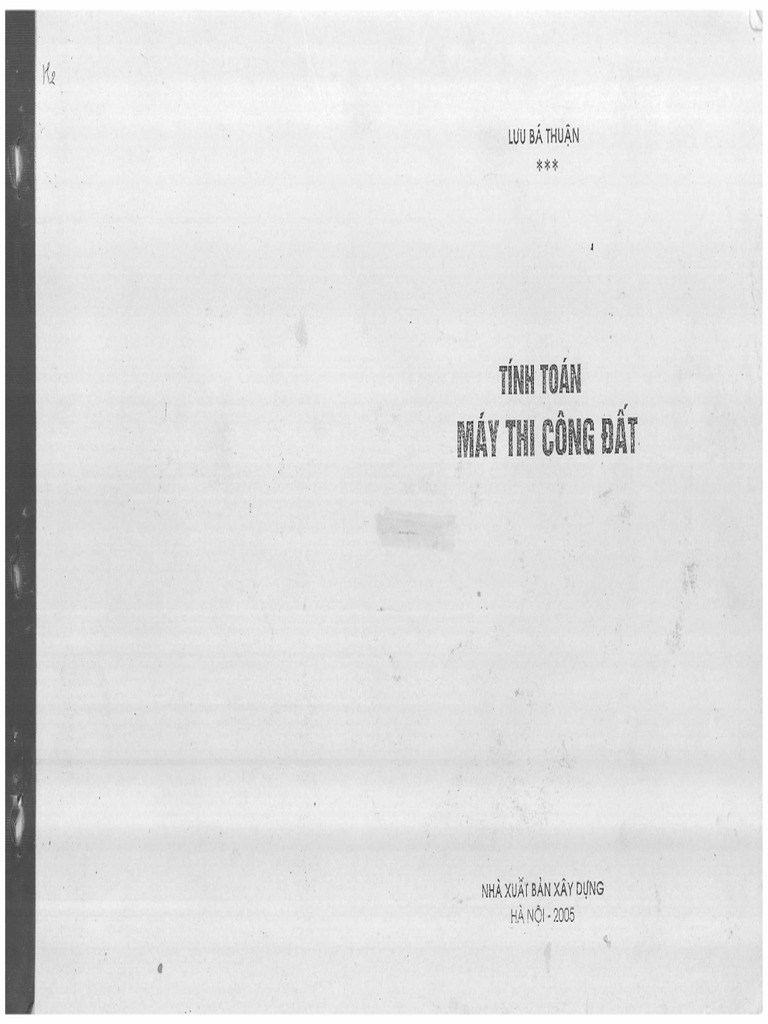 Tính Toán Máy Thi Công Đất - Lưu Bá Thuận-2005 | PDF