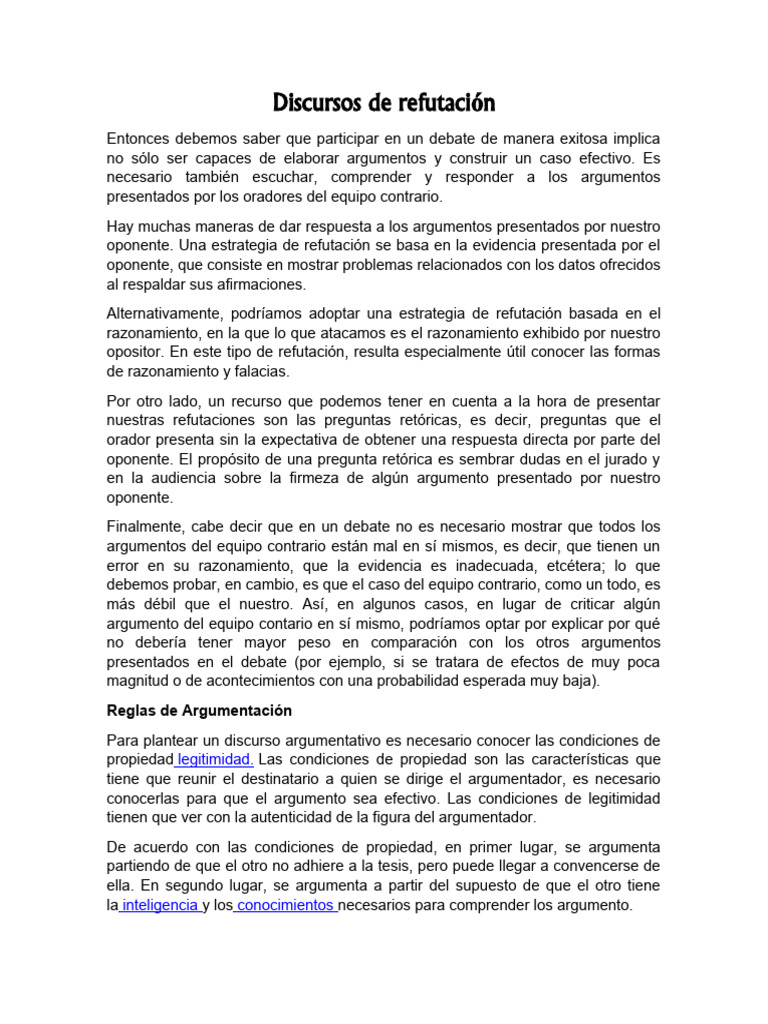 Discursos de Refutación Expo | PDF | Derecho