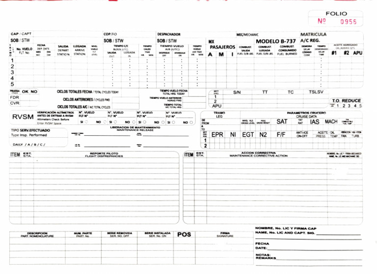 Bitácora de Vuelo | PDF
