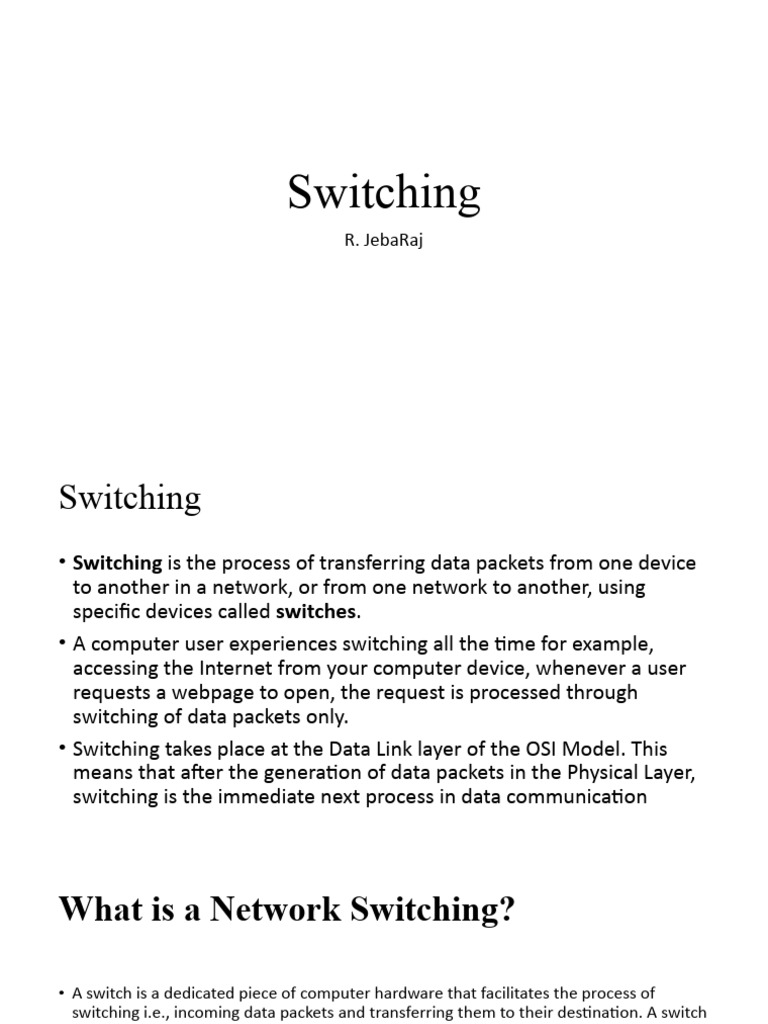 Switching | PDF | Network Switch | Computer Network