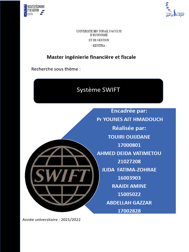 Comprendre le Système SWIFT | PDF | Banques | Virement bancaire