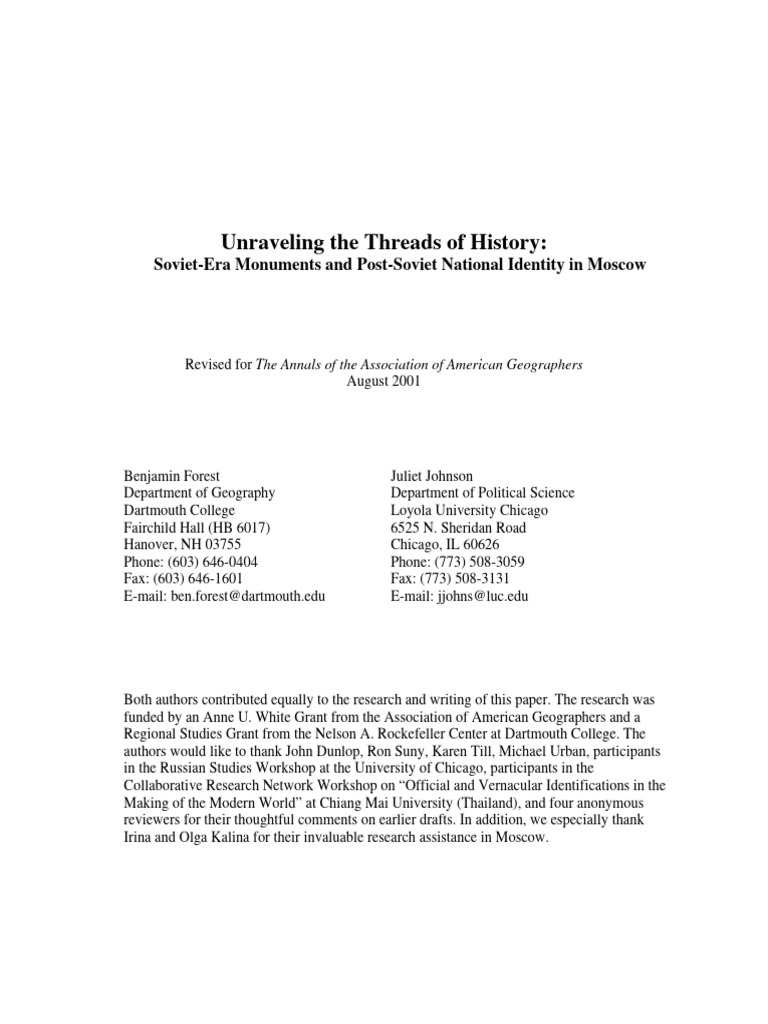 Unraveling The Threads of History | PDF | Soviet Union | World Politics