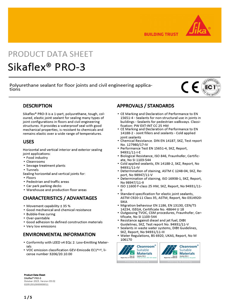 sikaflex_pro-3 | PDF | Paint | Physical Sciences