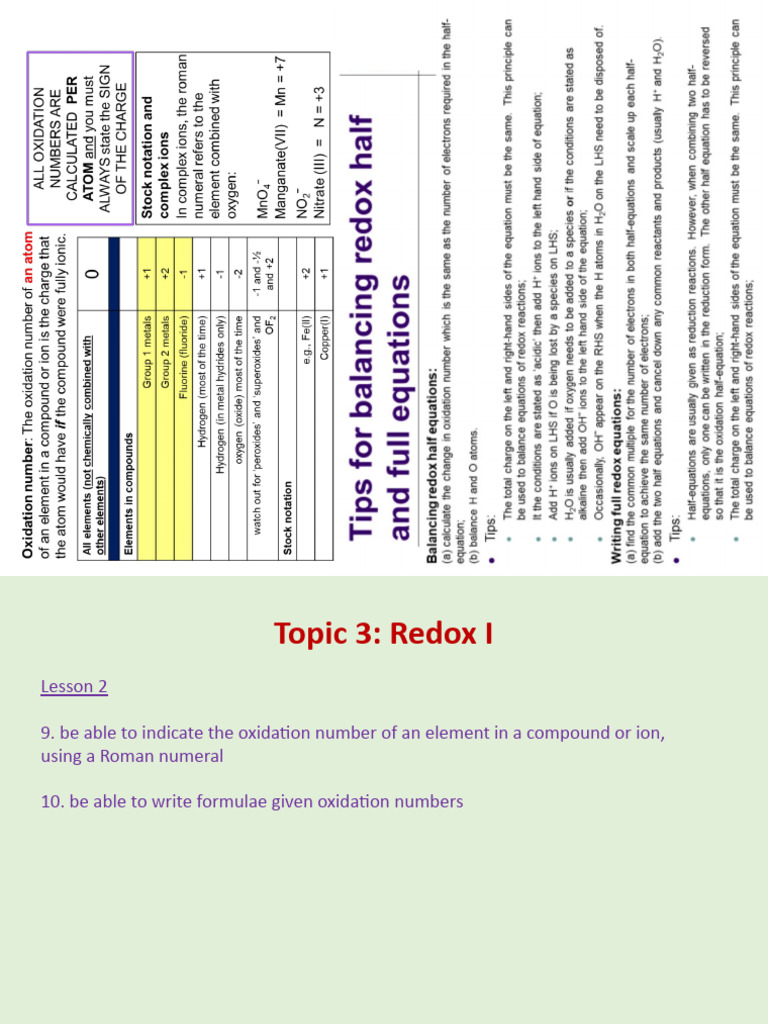 Redox I - L2+3 | PDF | Redox | Chemical Substances