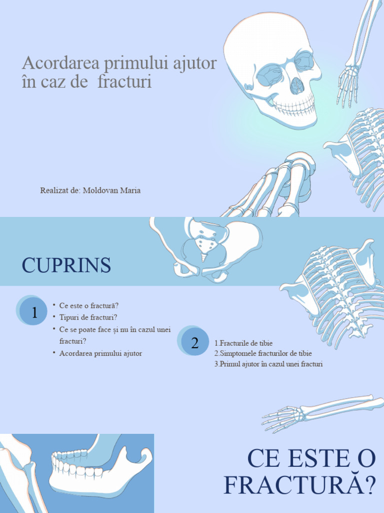 Acordarea Primului Ajutor in Caz de Entorse, Luxatii Si Fracturi | PDF