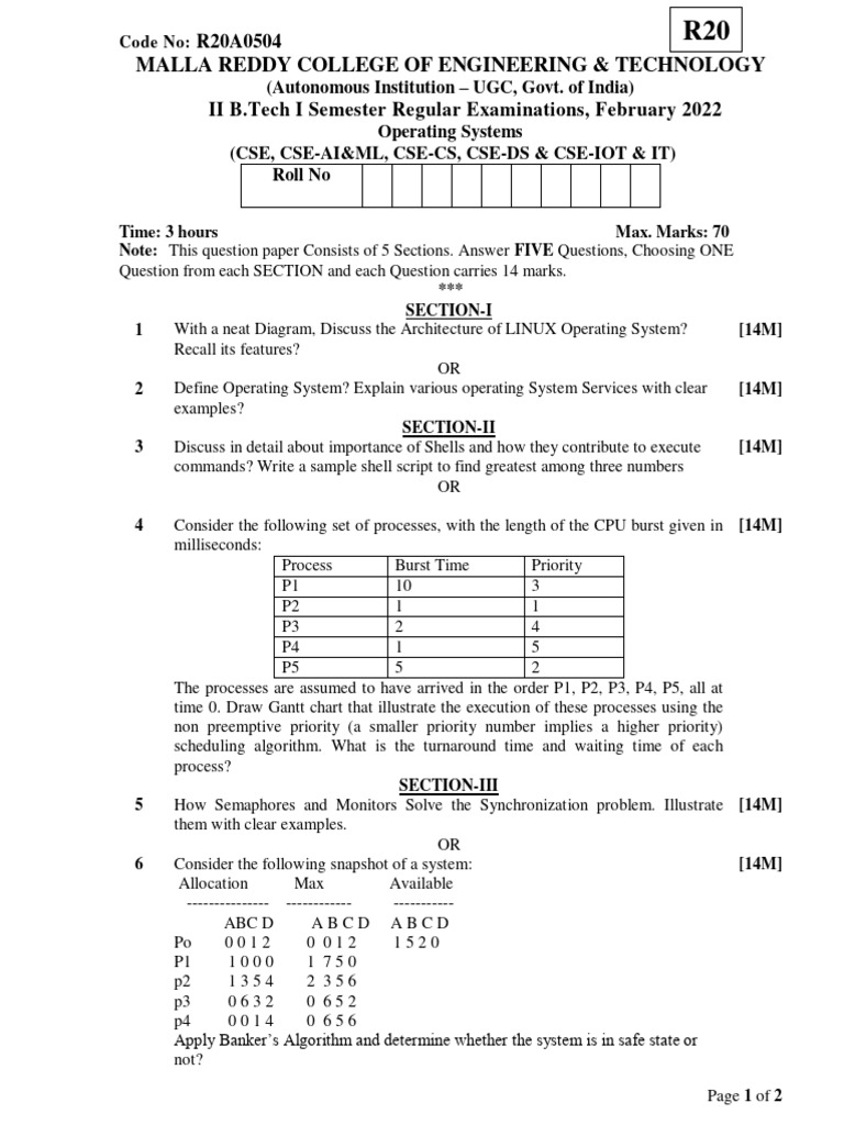 II B.tech I Sem Question Bank 2021-22 (R20) | PDF | Long Run And Short Run | Applied Mathematics