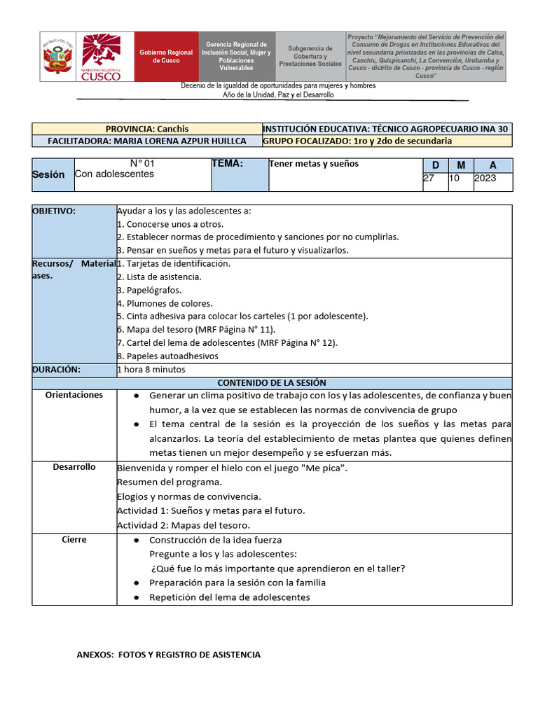 Informe 1ro y Segundo | PDF