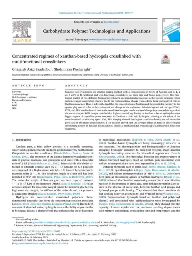 Membrane Pe Baza de Guma Xantan Cu Eliberare Controlata de Medicament | PDF