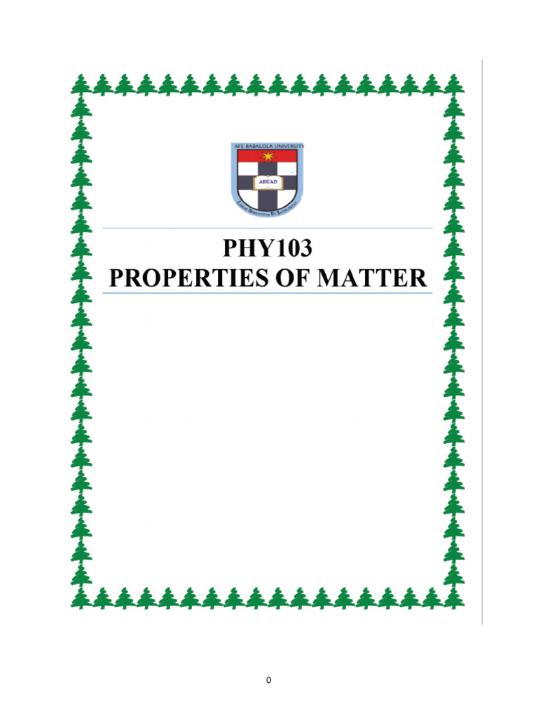 PHY 103 note 2020-21 | PDF | Buoyancy | Thermal Expansion