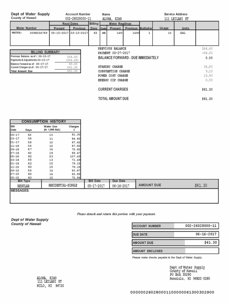 How To Read Your Water Bill 06 06 18 | PDF