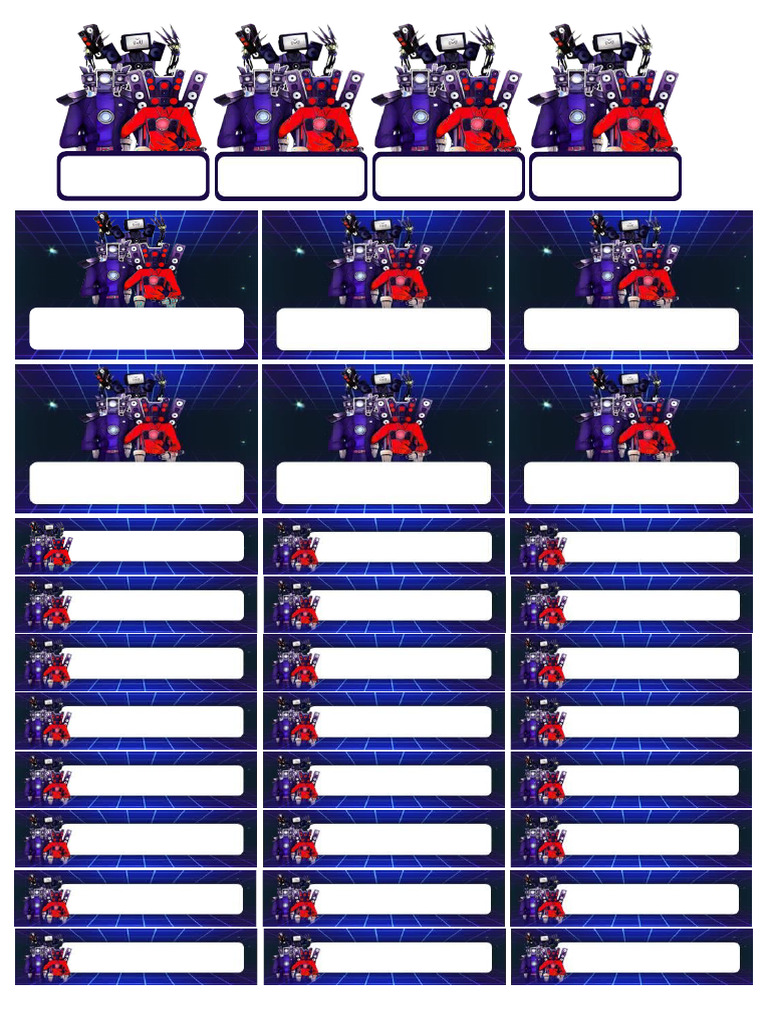 Skibidi Toilet Etiquetas (1)-1 | PDF