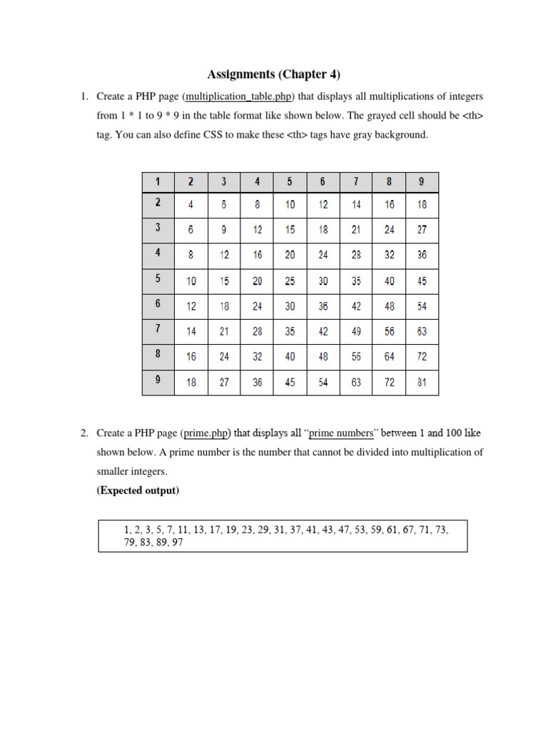 PHP Assignments (Ch4-8) | PDF