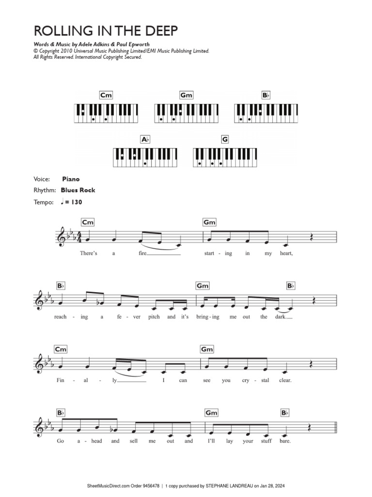 Sheet Music Order Confirmation | PDF