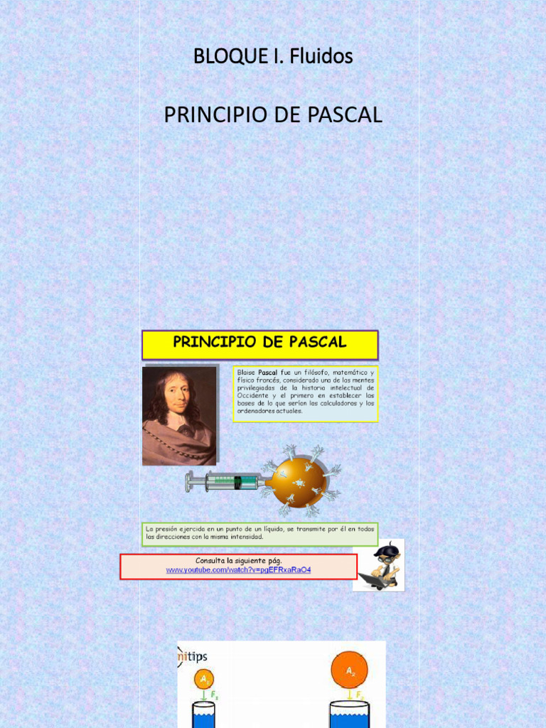 BLOQUE I. Principio de Pascal | PDF