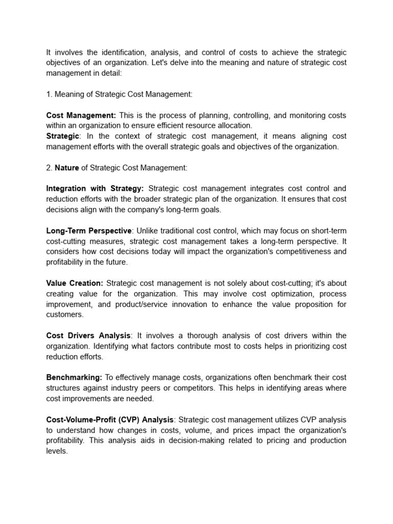 SCM SectionA | PDF | Cost Accounting | Analytics