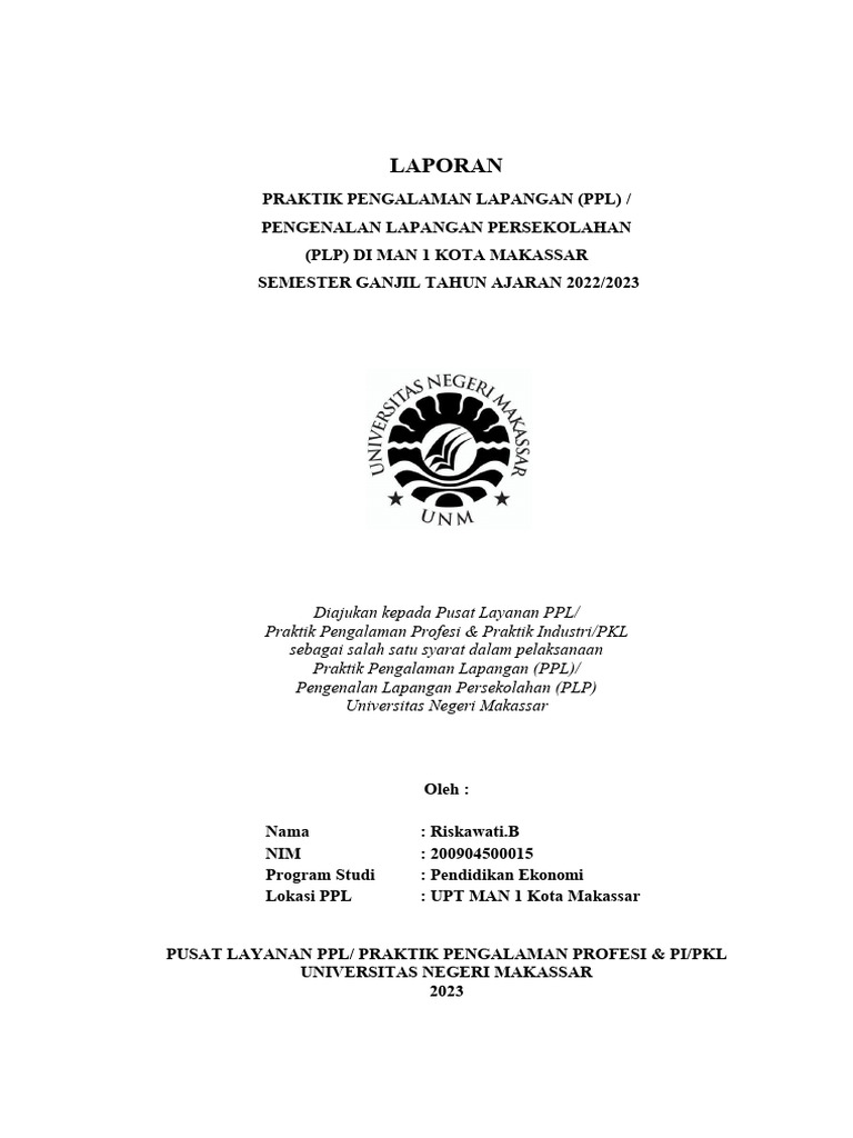 Contoh Format Laporan PPL 2023 | PDF