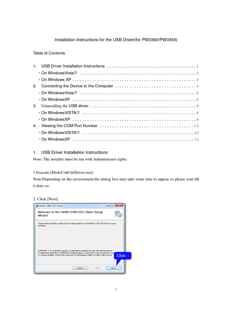 Installation Instructions | PDF | Windows Vista | Windows Xp