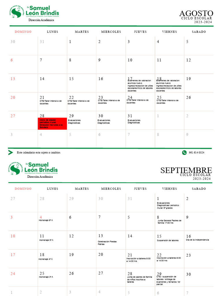 Calendario SLB | PDF | Calendario