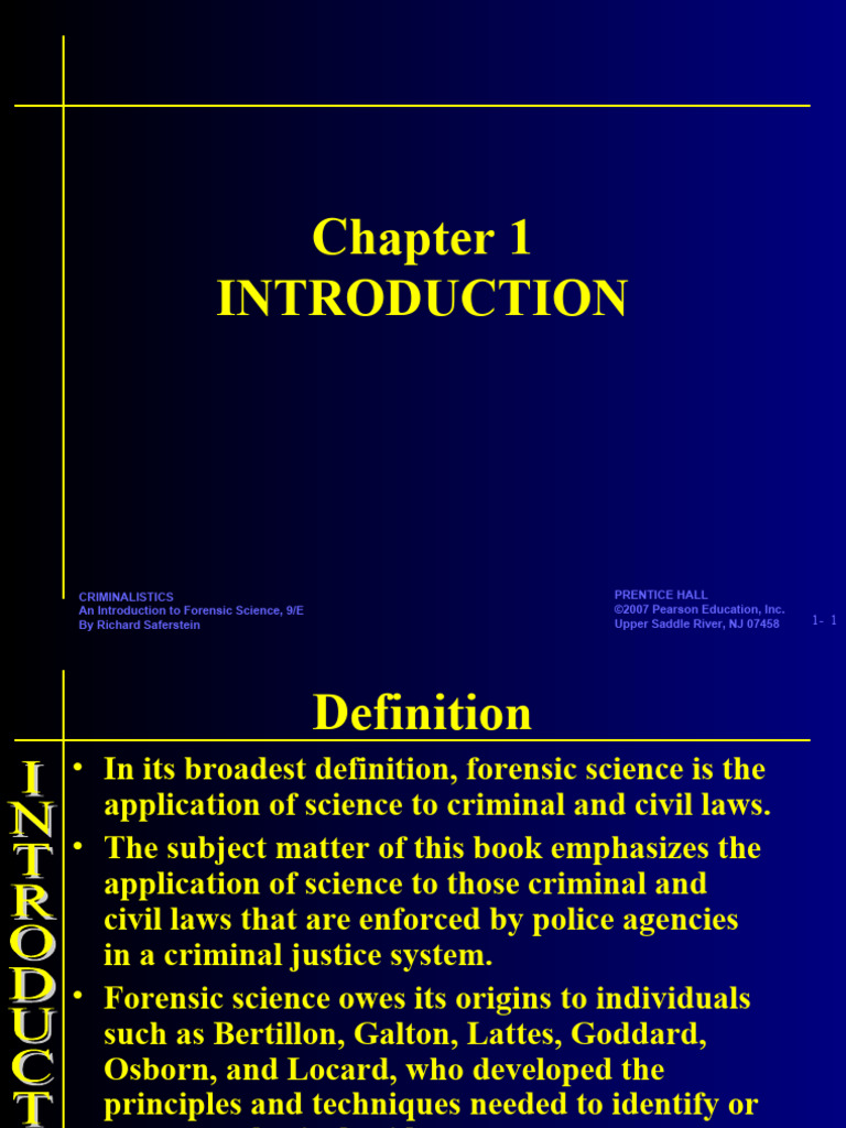 Forensics Chapter 1 2017 Updated | PDF