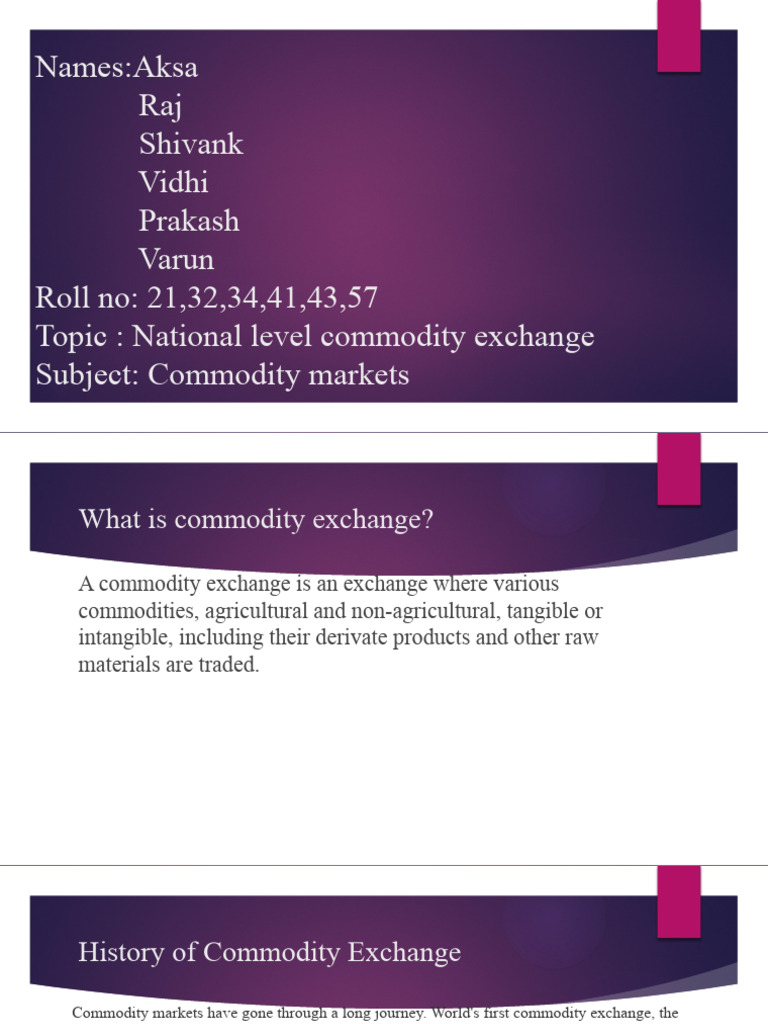 Commodity market | PDF