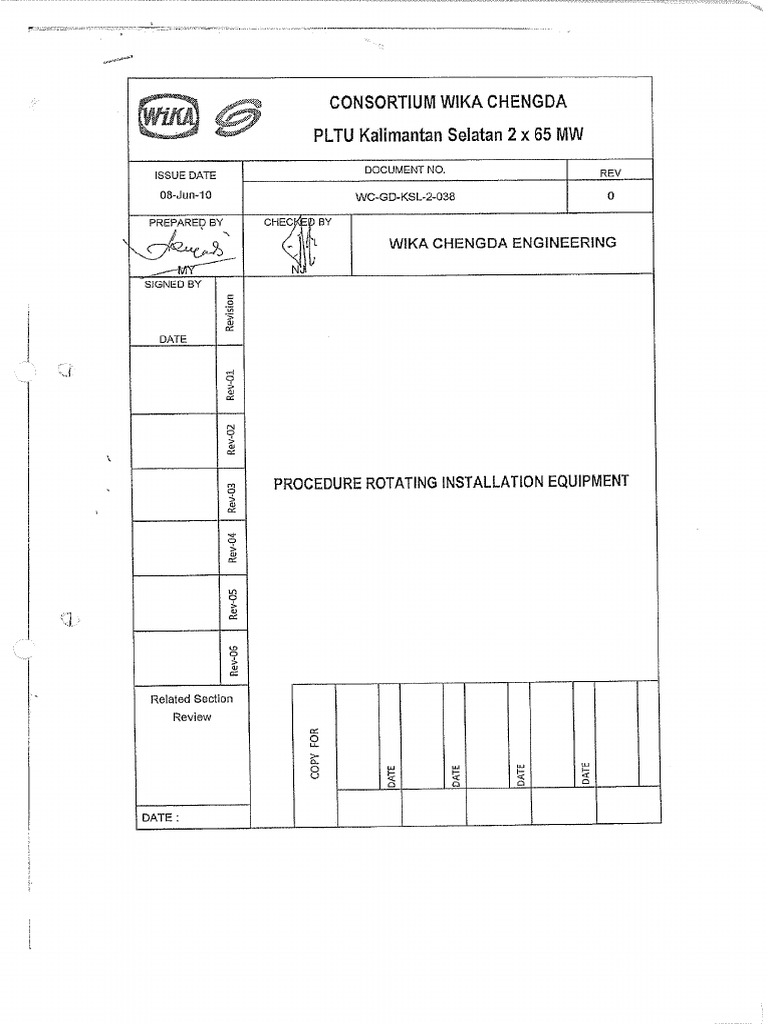 4.ITP & Procedure Rotating Equipment | PDF