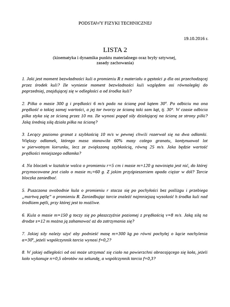 Lista 2 | PDF