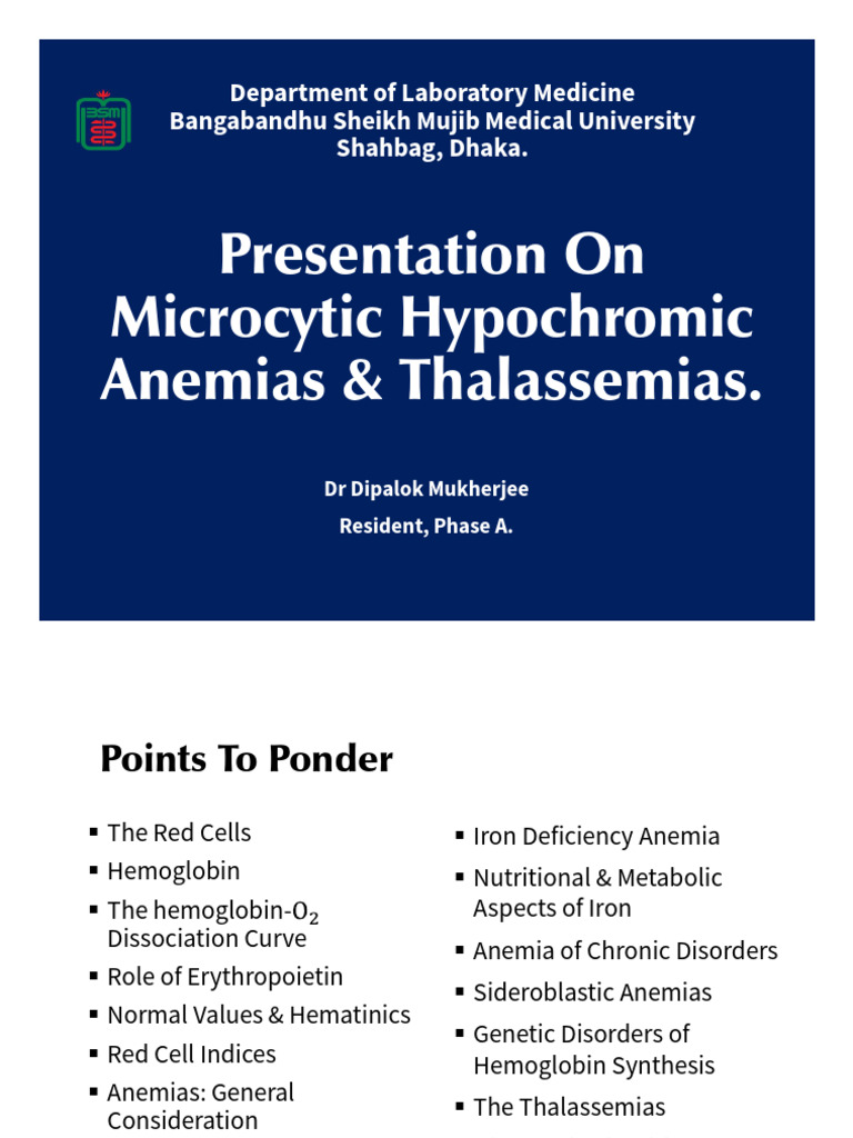 Microcytic Hypochromic Anemia & Thalassemia | PDF | Anemia | Hemoglobin