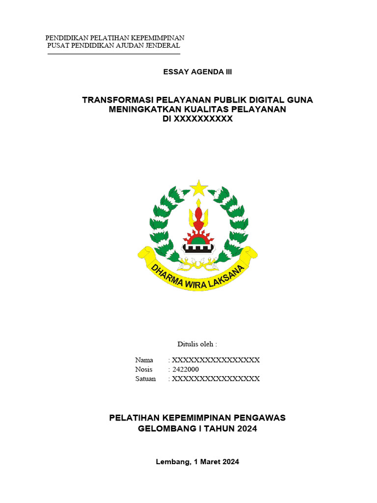 Contoh Essay Agenda Iii | PDF