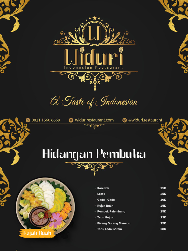 Menu Widuri Resto-1 | PDF