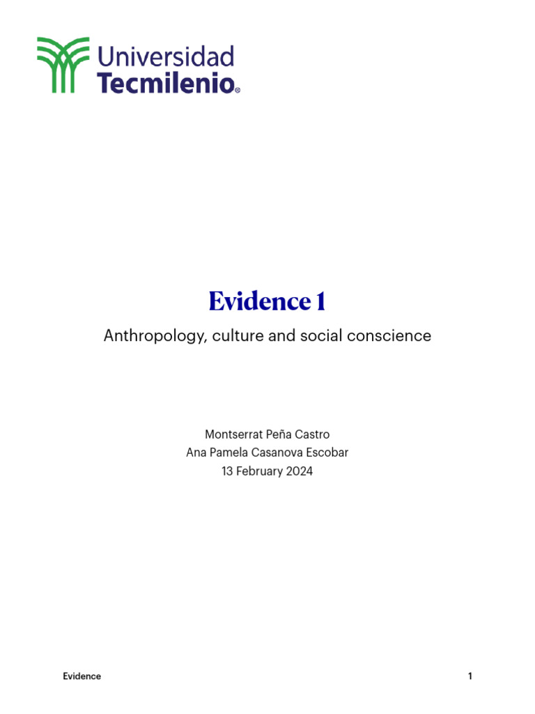 Evidence 1 Anthropology | PDF