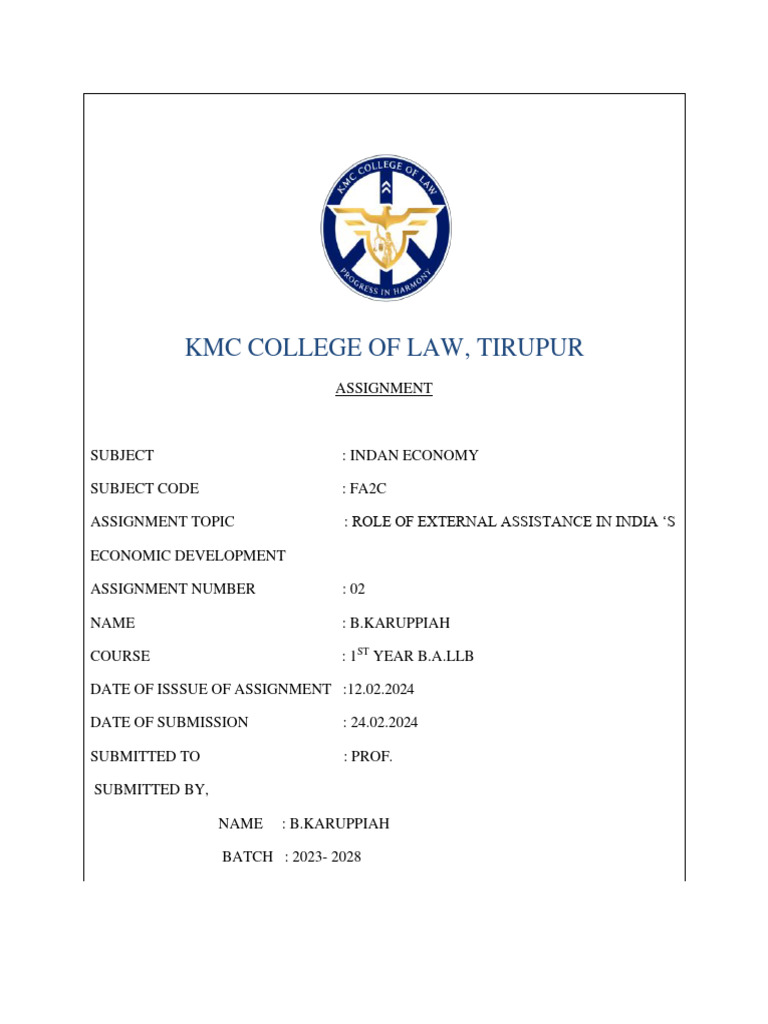 B Karuppiah 1stba LLB | PDF | Aids | Sustainability