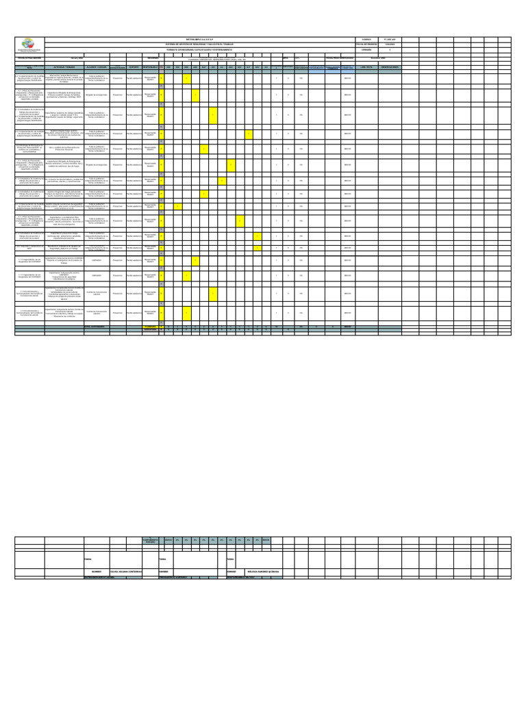 Ft Sst 021 Formato Cronograma De Capacitación Y Entrenamiento Pdf