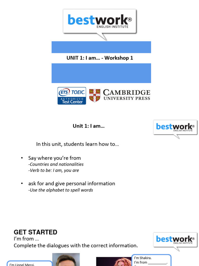 Unit 1 - Workshop 1 - Student | PDF | Languages | Foreign Language Studies