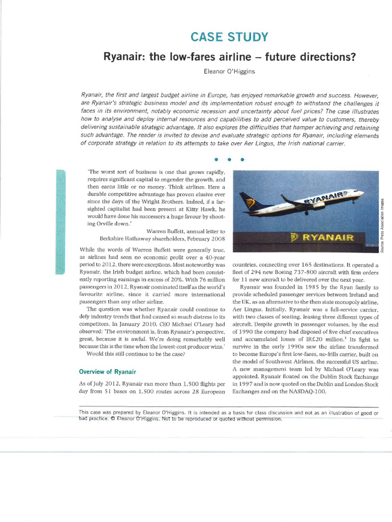 SM-Case Study Ryan Air | PDF