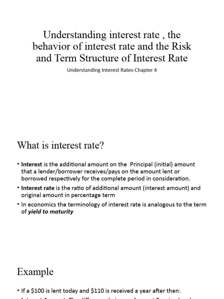 Session2 - 1-Understanding Interest Rate | PDF
