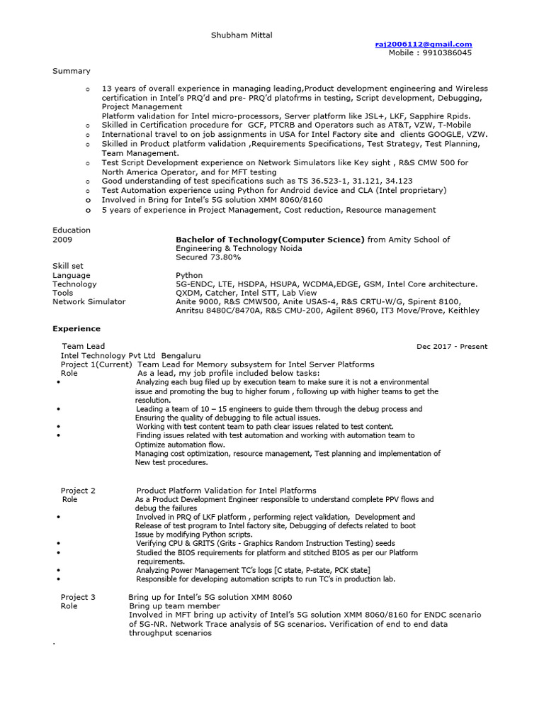Shubham Mittal CV | PDF
