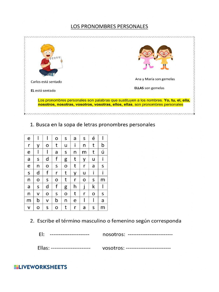 Día 5-Quiz (Pronombres) | PDF