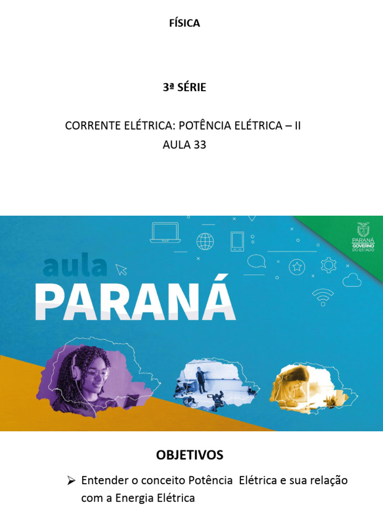 33-3a - Serie - Fisica - 2021 - Corrente Elétrica-Pot Elét2 | PDF