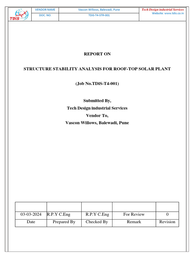 CALCULATION REPORT FOR 76.3 Kwp Solar -REV-00 | PDF