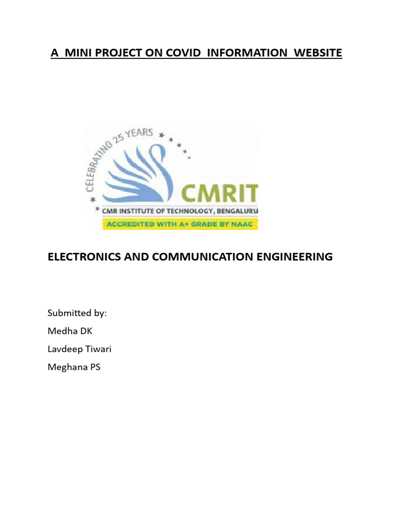 A Mini Project On Covid Information Website | PDF | Reverse ...