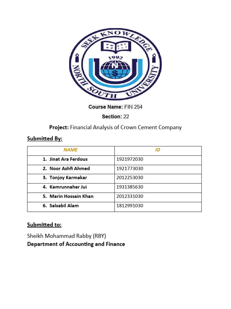 Fin Project | PDF | Return On Equity | Revenue