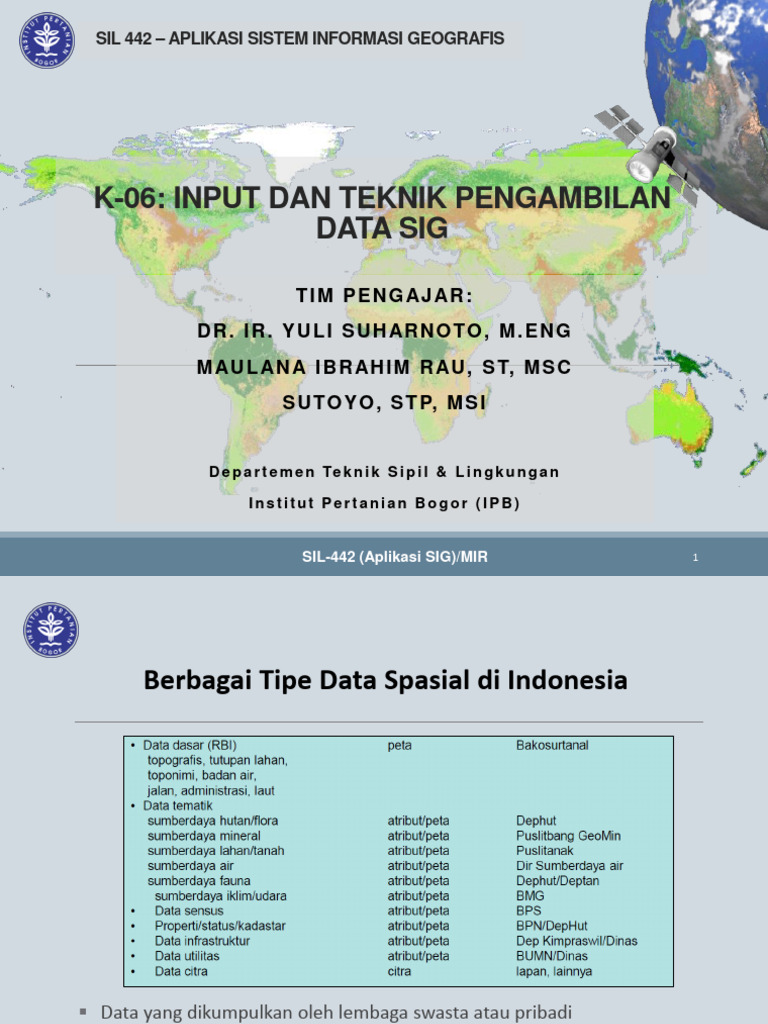 06 Input Dan Teknik Pengambilan Data SIG | PDF | Komputer | Teknologi ...