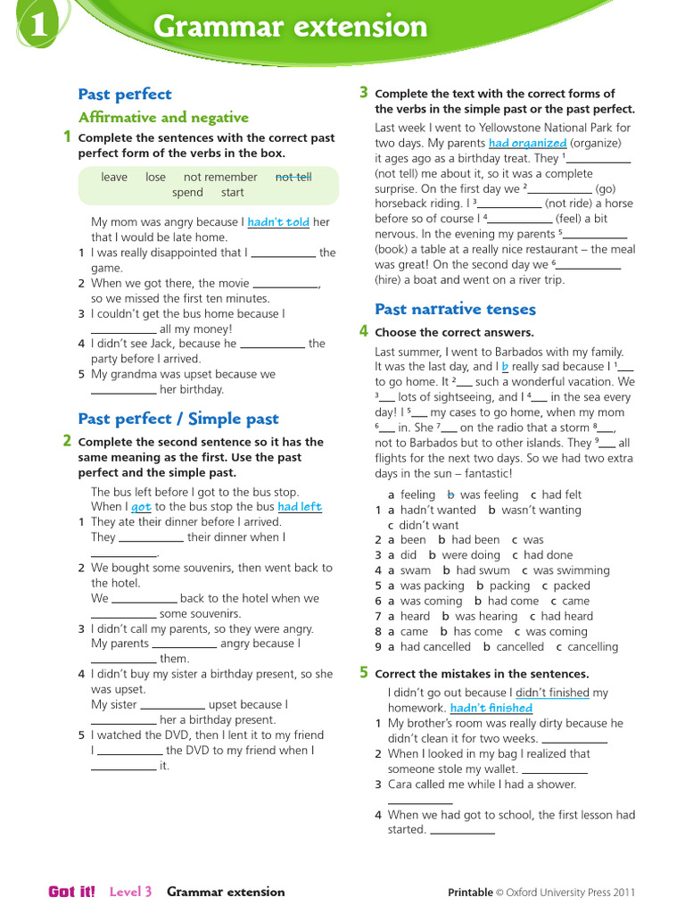 Got It 3 Grammar Ext 1 | PDF | Language Mechanics | Grammar