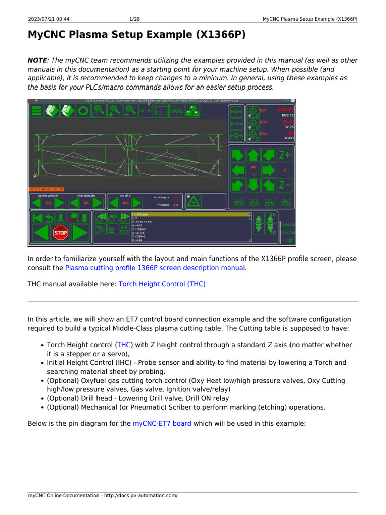 Mycnc Plasma Setup Example x1366p | PDF