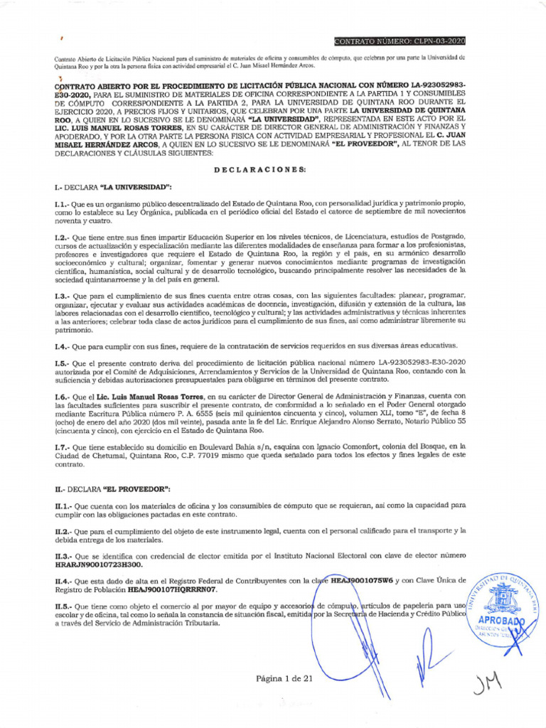 Contrato CLPN-03-2020 (Am) | PDF