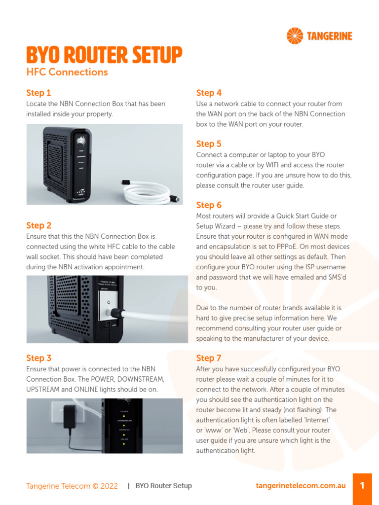 Byo Modem Setup - HFC v2 | PDF | Router (Computing) | Computer Network
