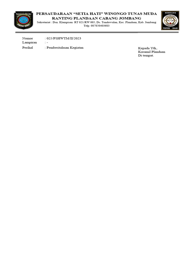 Kop Surat Koramil | PDF