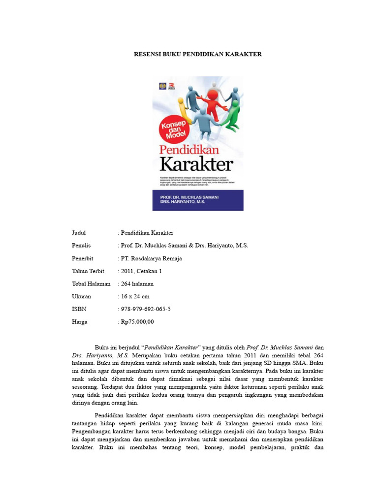 Resensi Buku Pendidikan Karakter | PDF