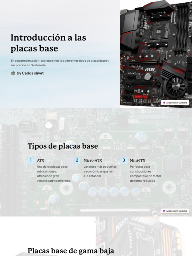 Introducción A Las Placas Base: by Carlos Olivet | PDF | Informática
